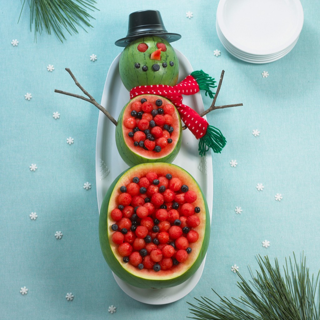 Watermelon Snowman - Watermelon Board