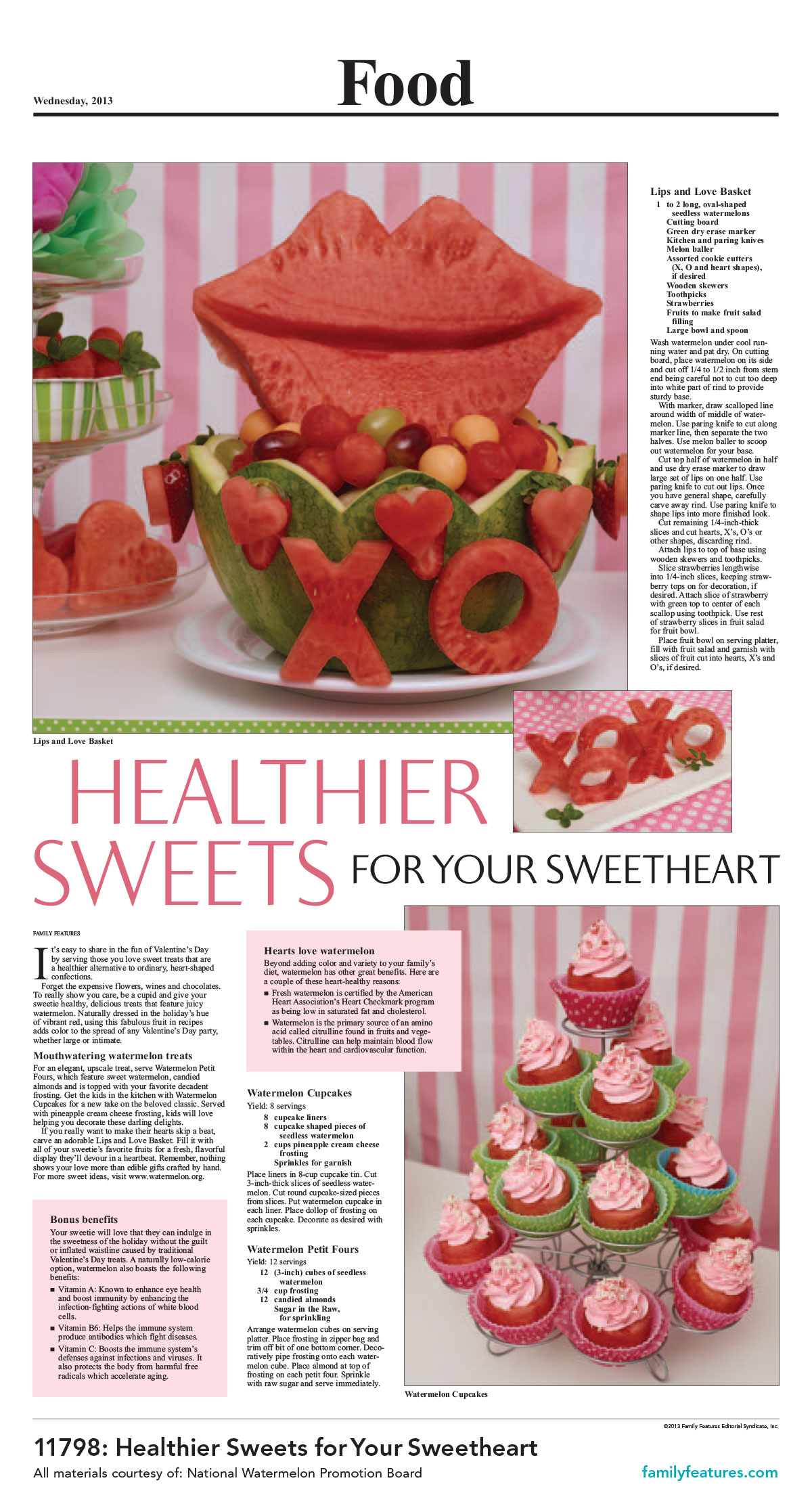 Healthier Sweets for your Sweetheart - Watermelon Board