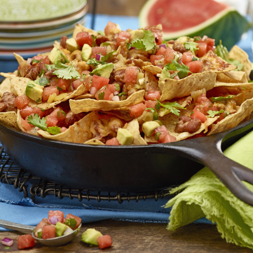 Nachos with Watermelon Avocado Salsa - Watermelon Board