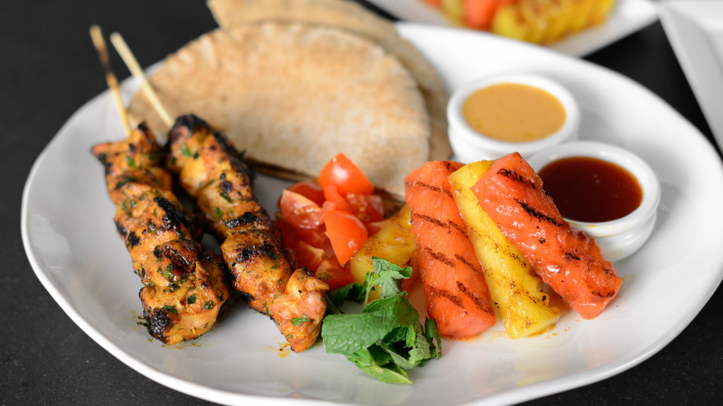 Watermelon Glazed Moroccan Chicken Kebabs - Watermelon Board